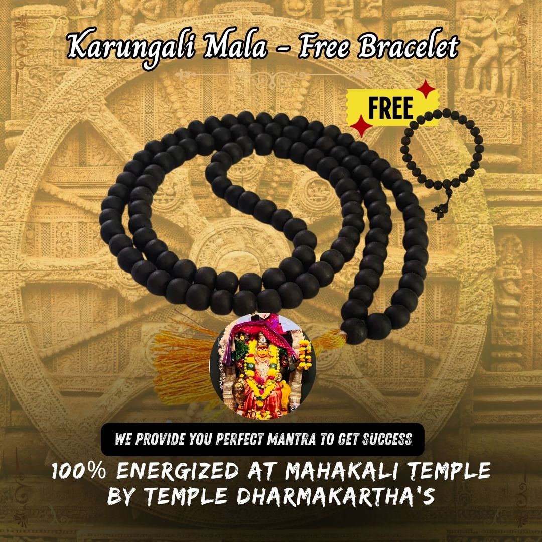Original Karungali Malai (Free Bracelet) - 10mm Bead- 108 Count Regular ...